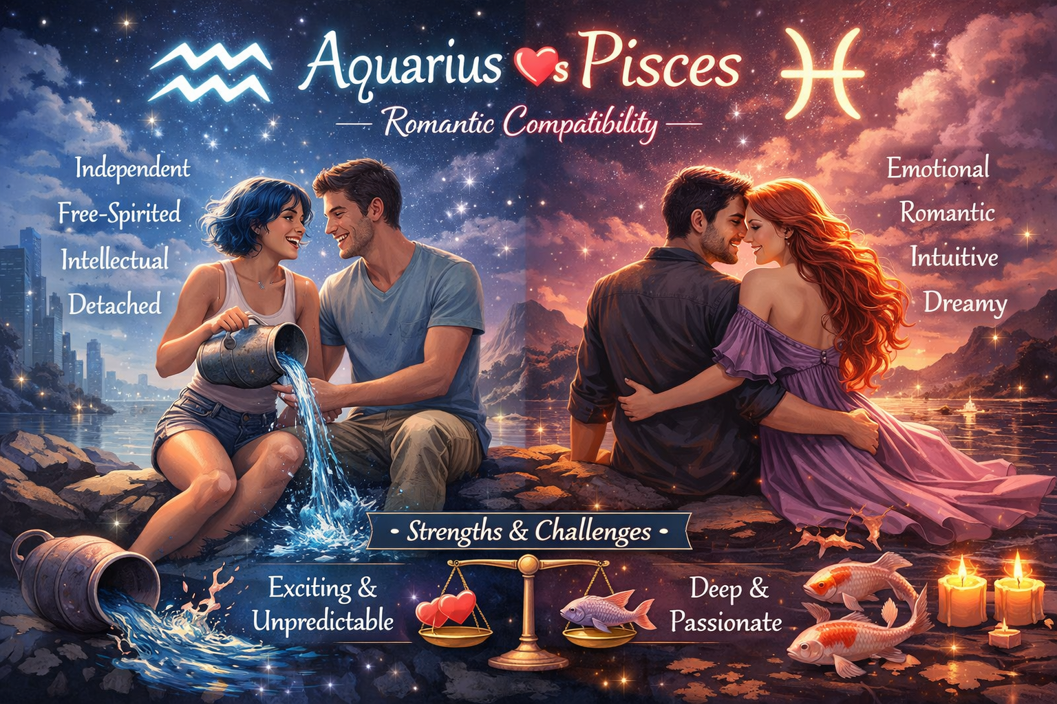 Aquarius and Pisces Compatibility Love Friendship Emotional Connection 🌊