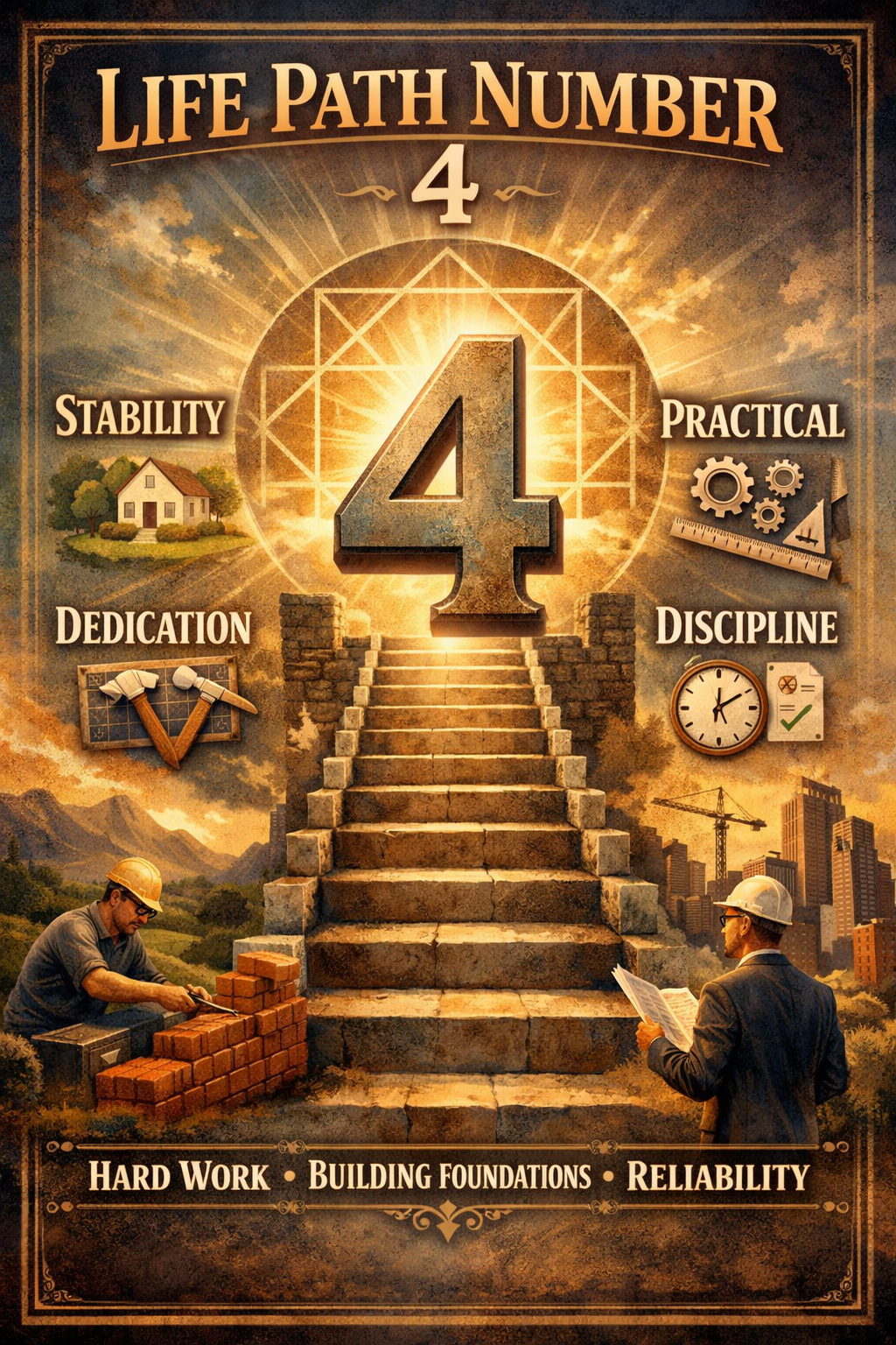 Life Path Number 4 Meaning - The Builder: Traits, Love, Career and Money