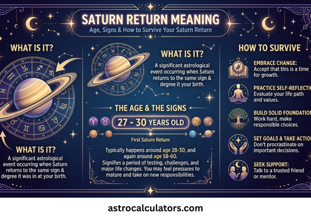Saturn Return Meaning — Age, Signs and How to Survive Your Saturn Return